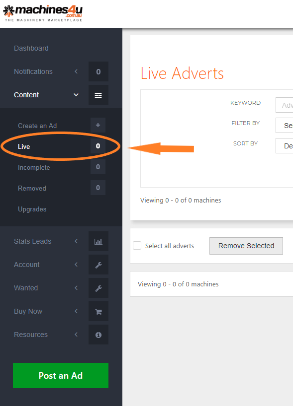 How to Post an Ad on Machines4U